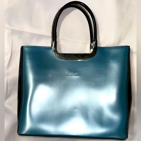 Beijo | Bags | Vintagey2k Metallic Blue Designer Shoulder Purse By ...
